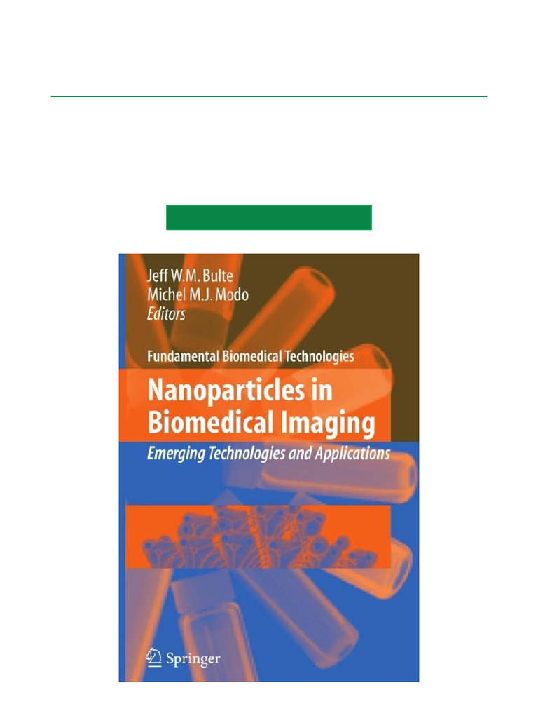 Full Version Nanoparticles in Biomedical Imaging Emerging Technologies and Applications PDF | PDF