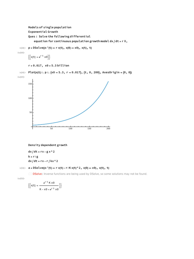 Population Model | PDF