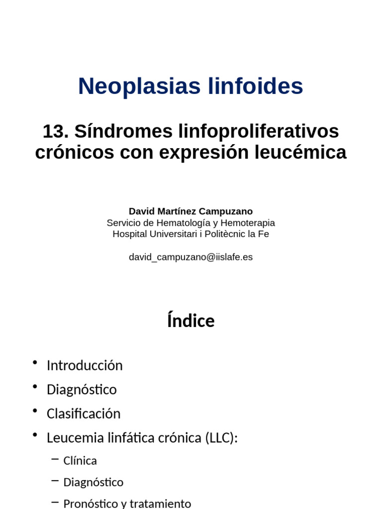 Tema 13. SLPC 2025 | PDF | Linfoma | Linfocitos