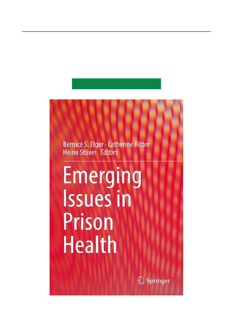 Top Ranking Emerging Issues in Prison Health Readable Ebook Download | PDF