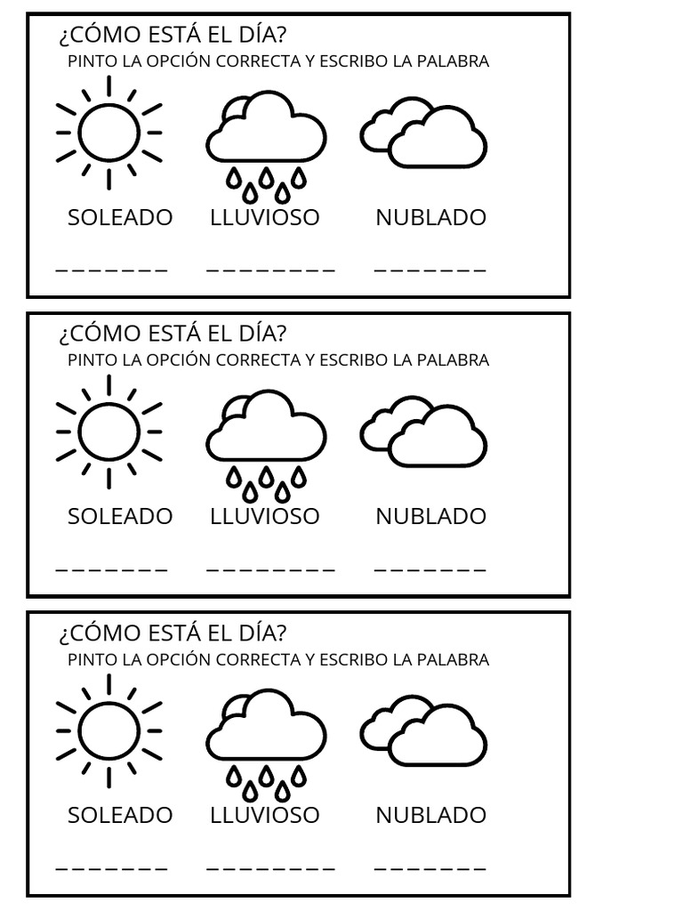 El Tiempo - Actividades de Rutina | PDF