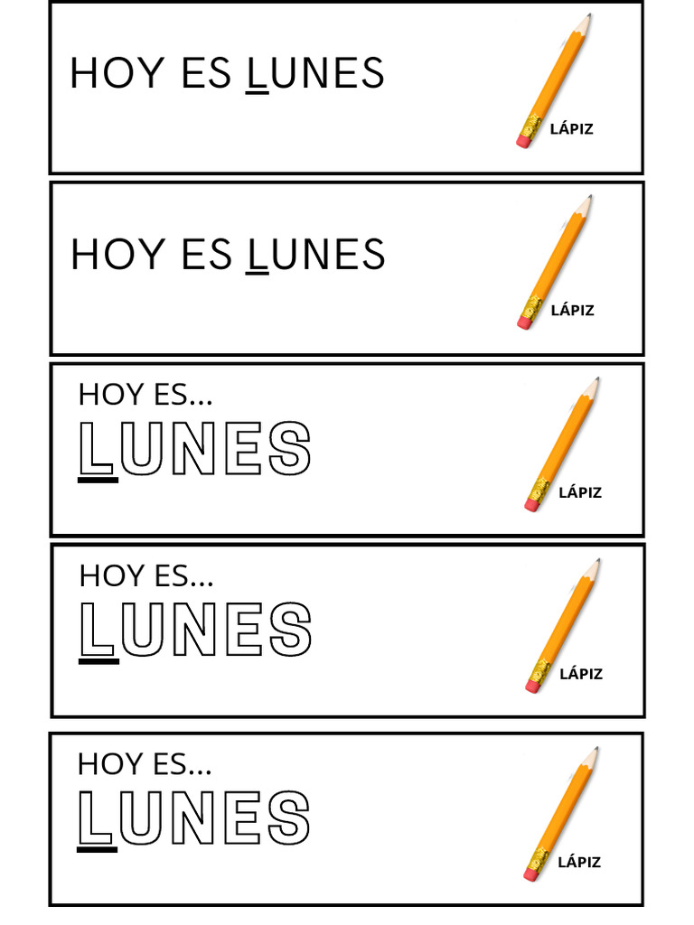 Los Días de La Semana - Actividades de Rutina | PDF
