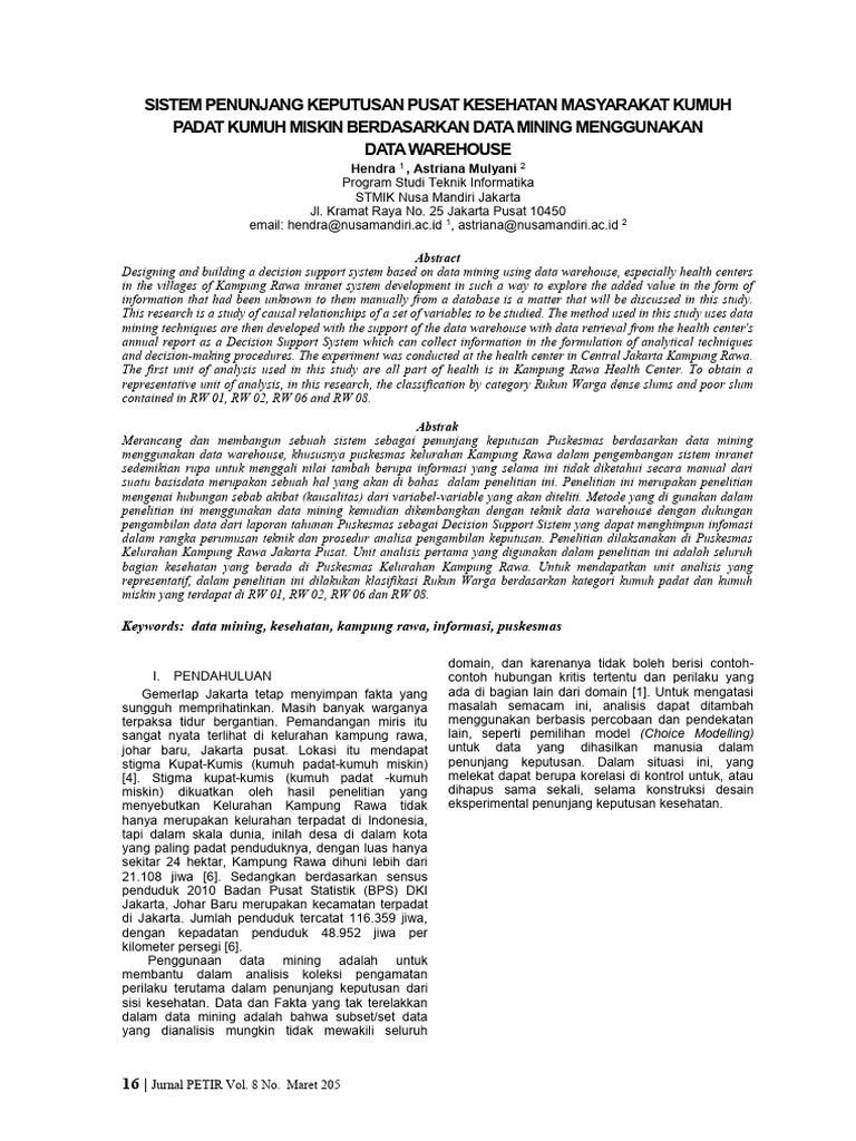 Sistem Penunjang Keputusan-Jurnal Informatika Petir-STTPLN | PDF