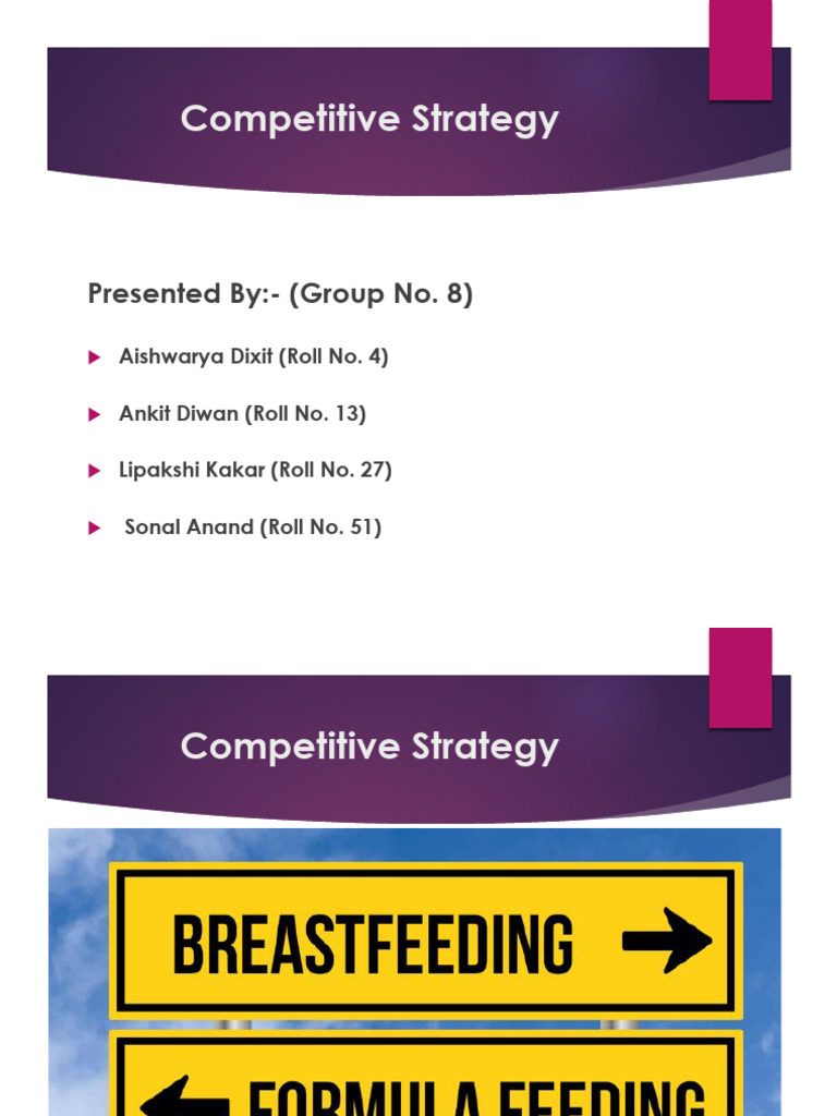 Competitive Strategy Ppt Group No 8 Pdf Breastfeeding Milk