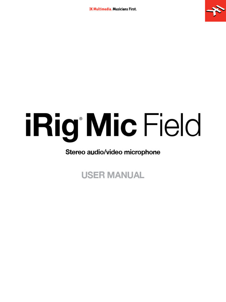 iRig Mic Field User Manual | PDF | Microphone | Headphones