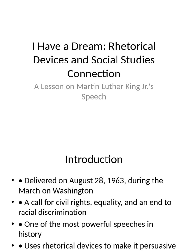 I Have A Dream Lesson Plan | PDF