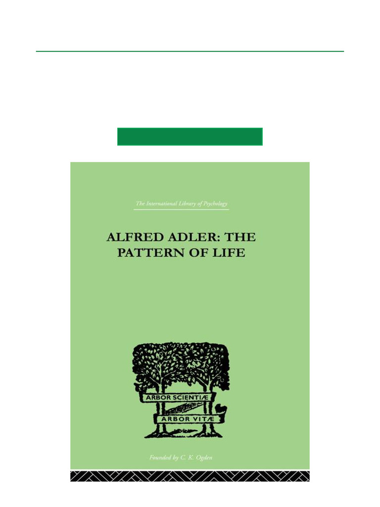 Alfred Adler's The Pattern of Life PDF | PDF