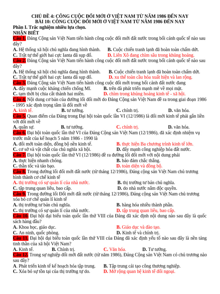 S 12 - N I Dung Ôn Tâp Gk2 | PDF