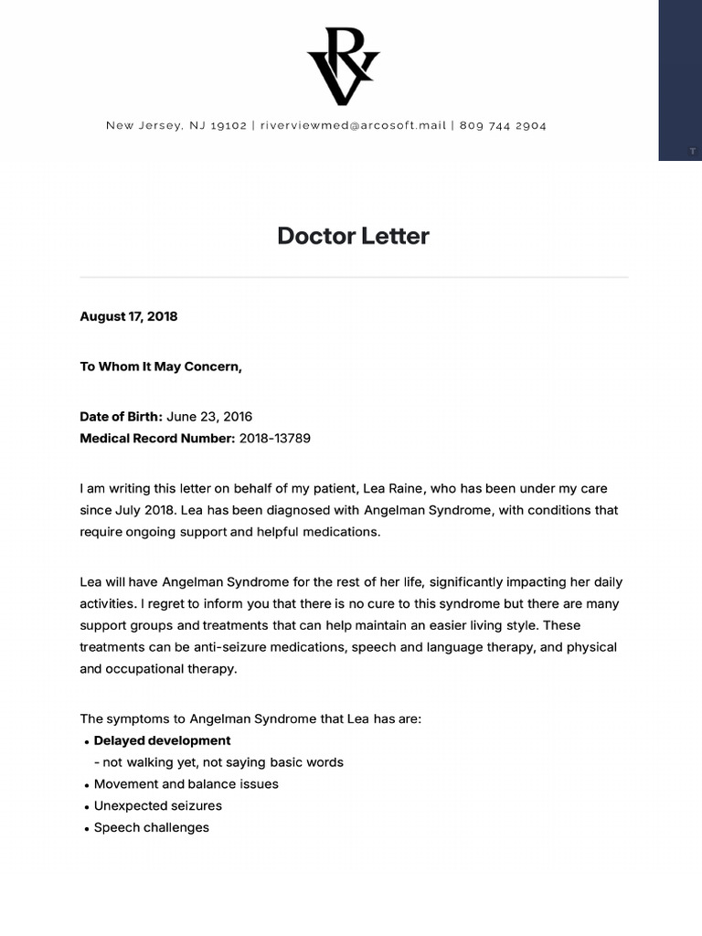 Doctor Letter Template | PDF