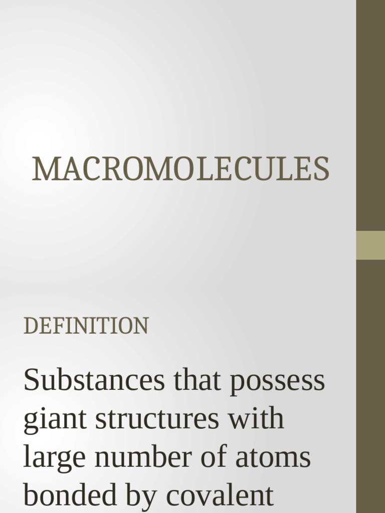 5 Macromolecules | PDF