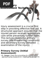 Secondary Survey Steps for Injured Athletes | PDF