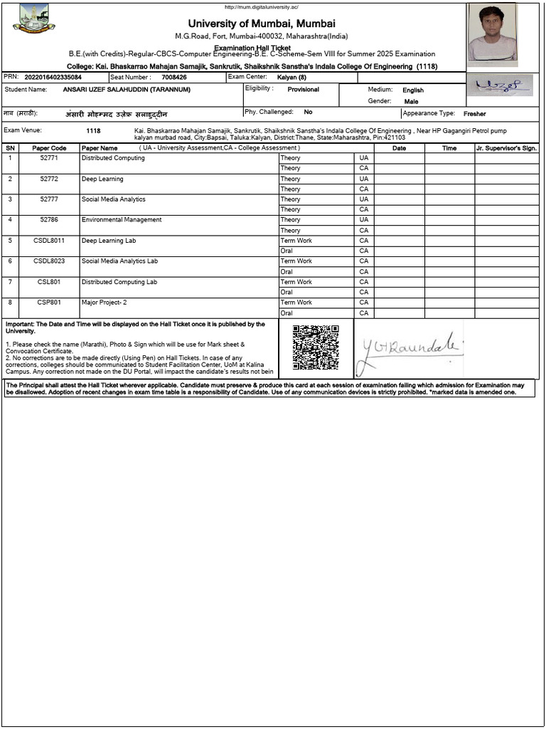 COMP B E C Scheme Sem VIII | PDF | Computing