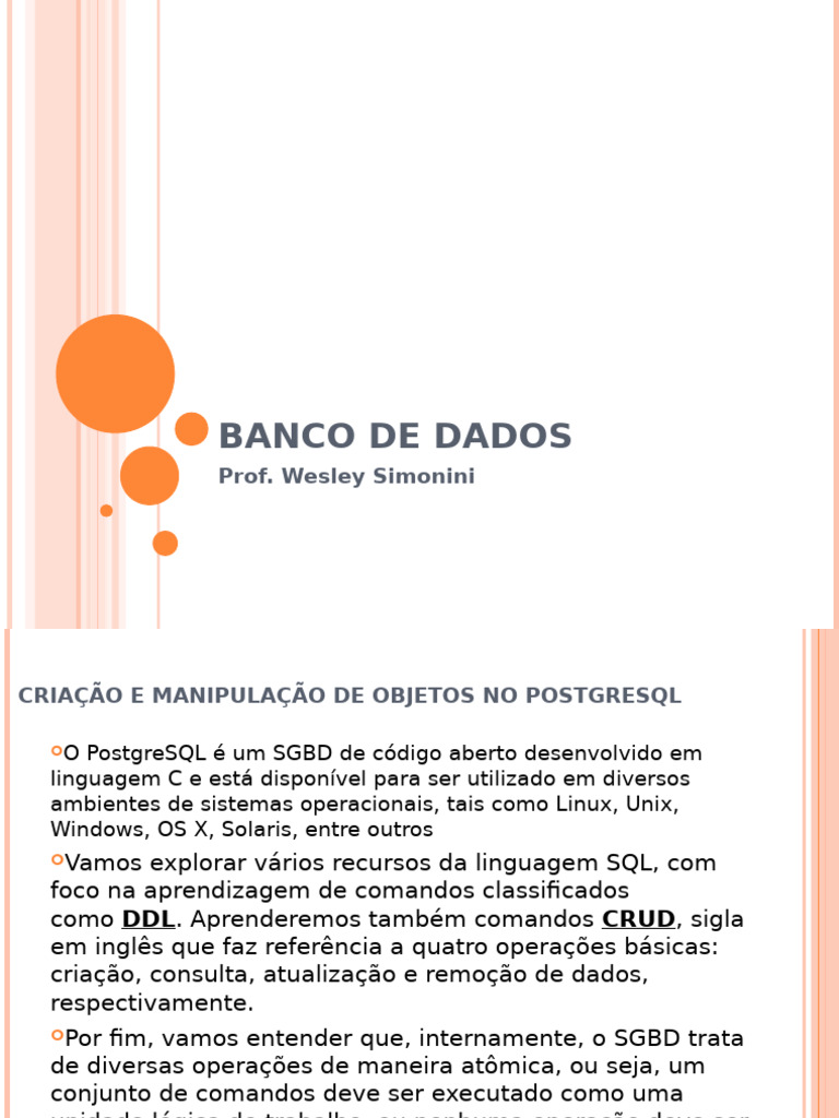 Aula Criar Tabelas MySQL | PDF | SQL | Bancos de dados