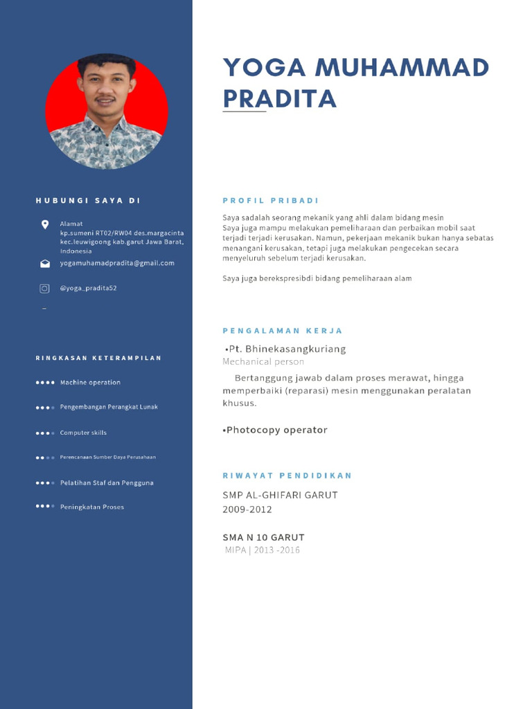 Cv - Yoga m Pradita | PDF