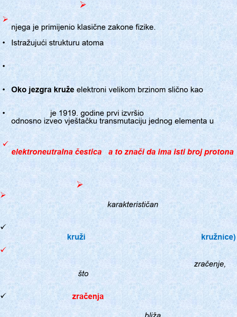 PR. 4 Modeli Atoma, Kvant. Brojevi | PDF