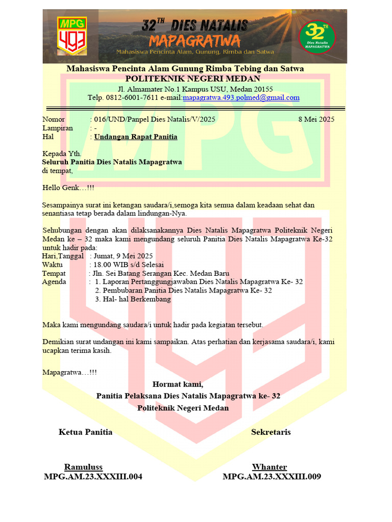 016 - UND Panitia - 9 Mei 2025 1 | PDF