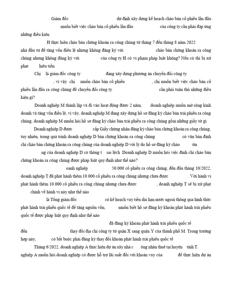 CAU HOI LUAT CK | PDF