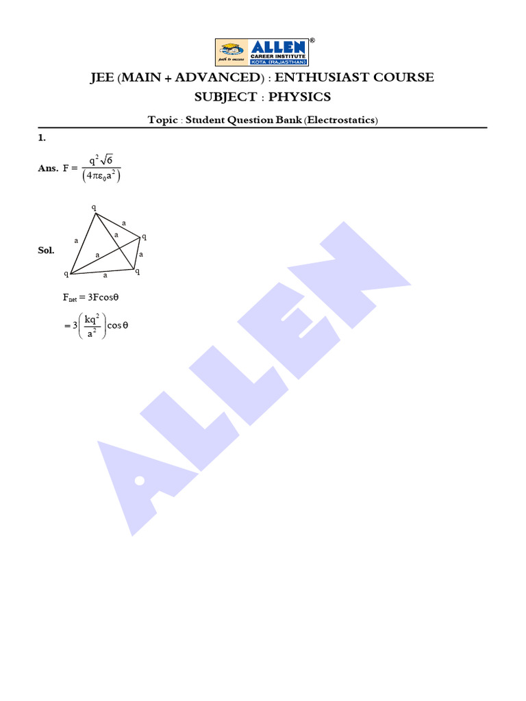 Student Question Bank Solution | PDF | Force | Metrology