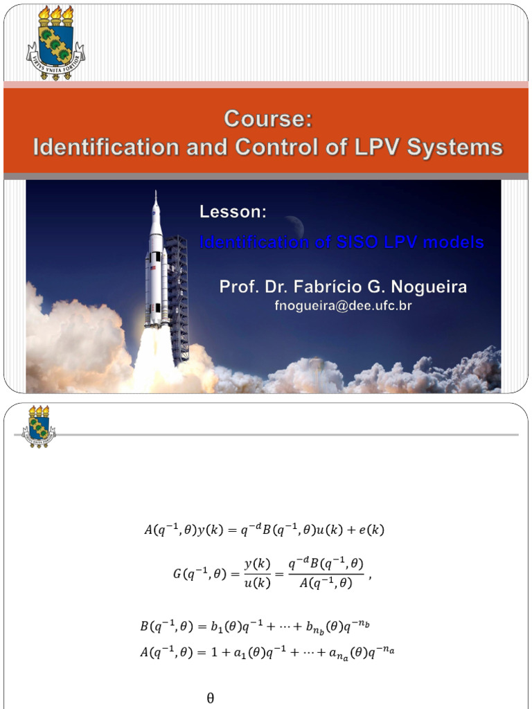 2 - SISO LPV Identification | PDF | Applied Mathematics | Algorithms