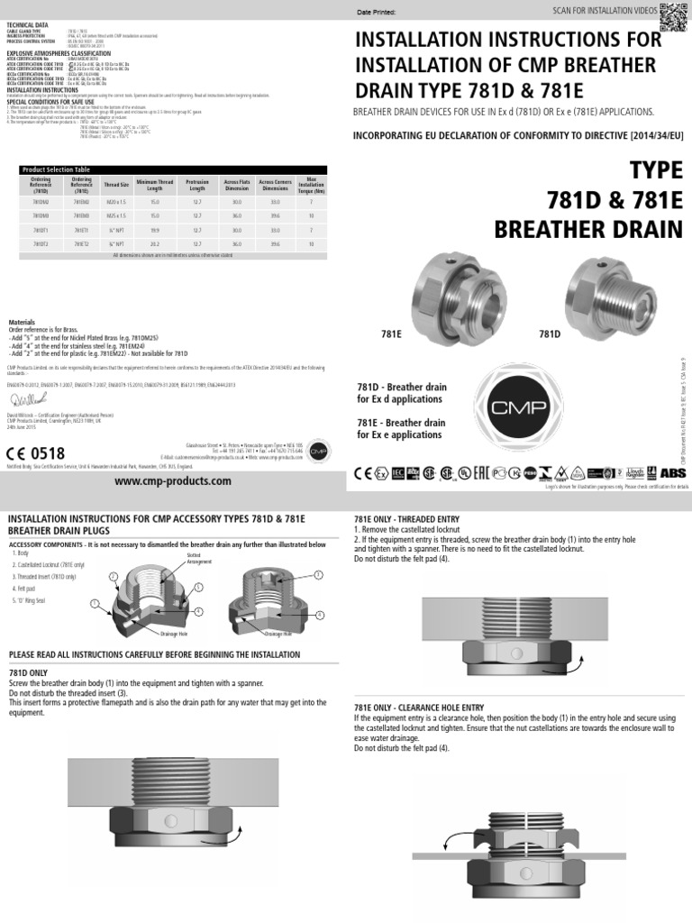 CMP 781E & 781D | PDF