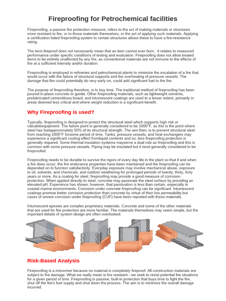 Fireproofing For Petrochemical Facilities | PDF | Building Materials | Building Engineering
