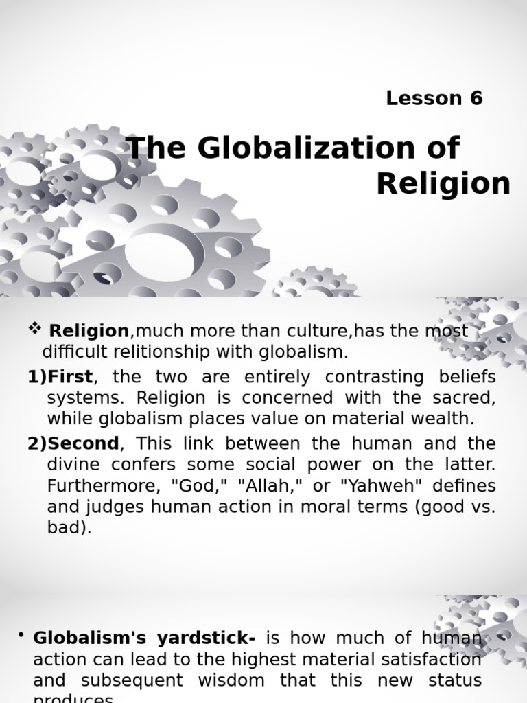 Lesson 6. Globalization | PDF | Protestantism | Globalization