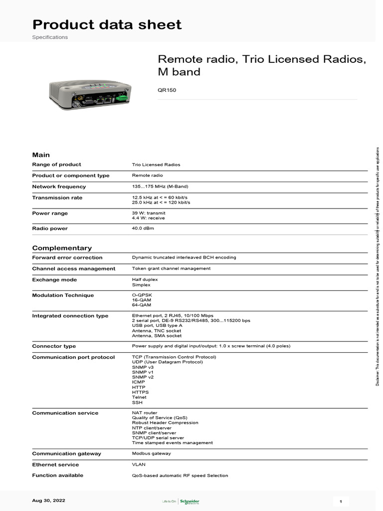 Trio Licensed Remote Radios Overview | PDF | Radio | Electromagnetic ...