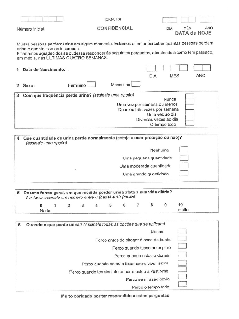Escala ICIQ-UI | PDF