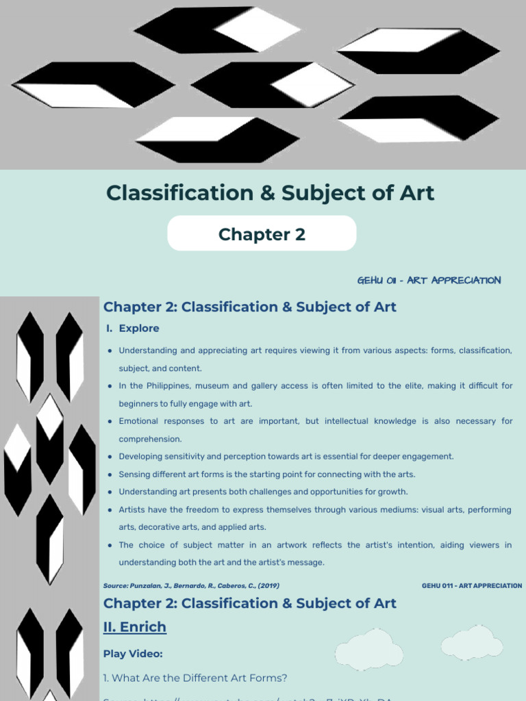 Chapter 2 - Classification & Subject of Art | PDF | Impressionism ...