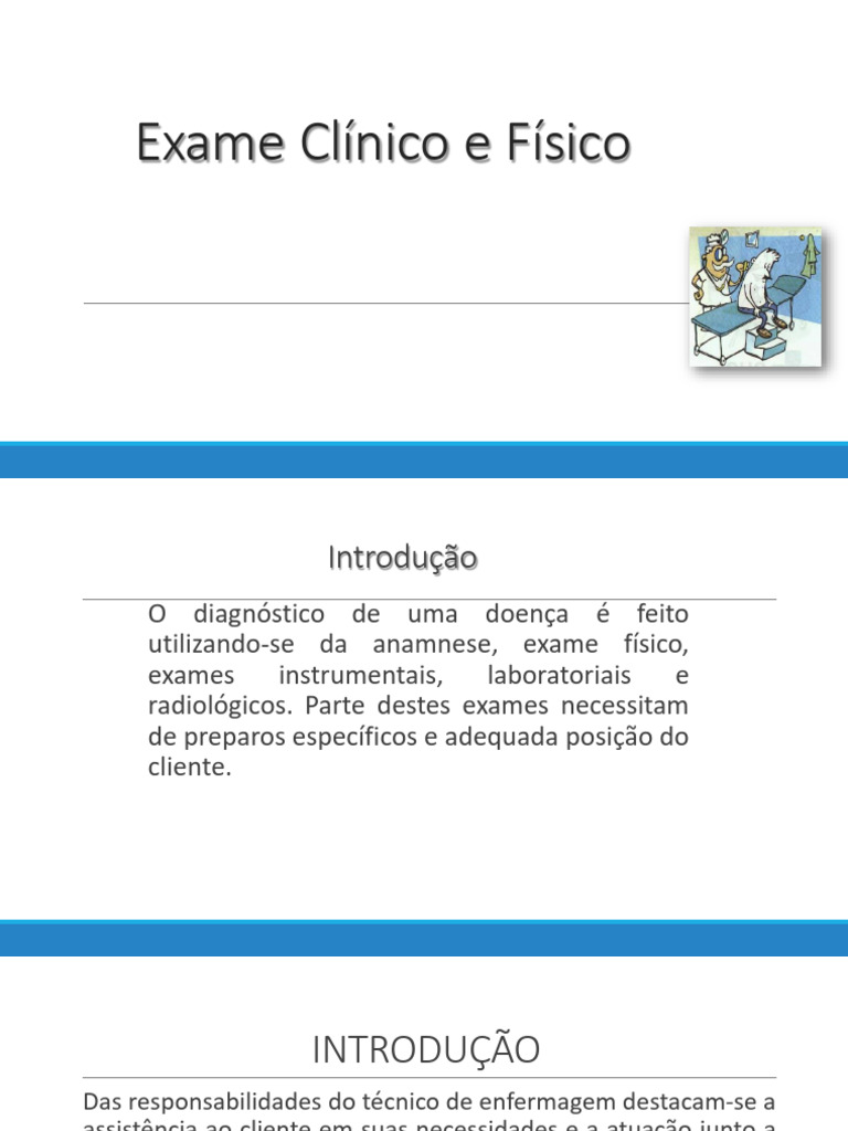 Exame Clínico e Físico: Guia Completo | PDF | Remédio | Doenças e ...