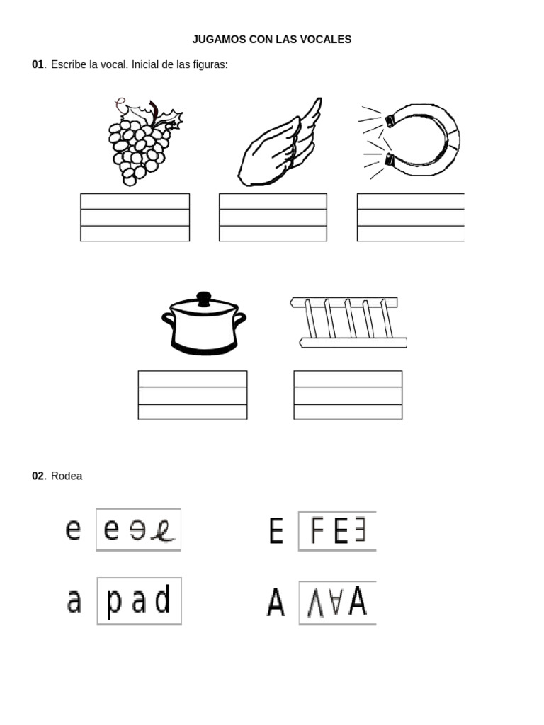 Jugamos Con Las Vocales | PDF