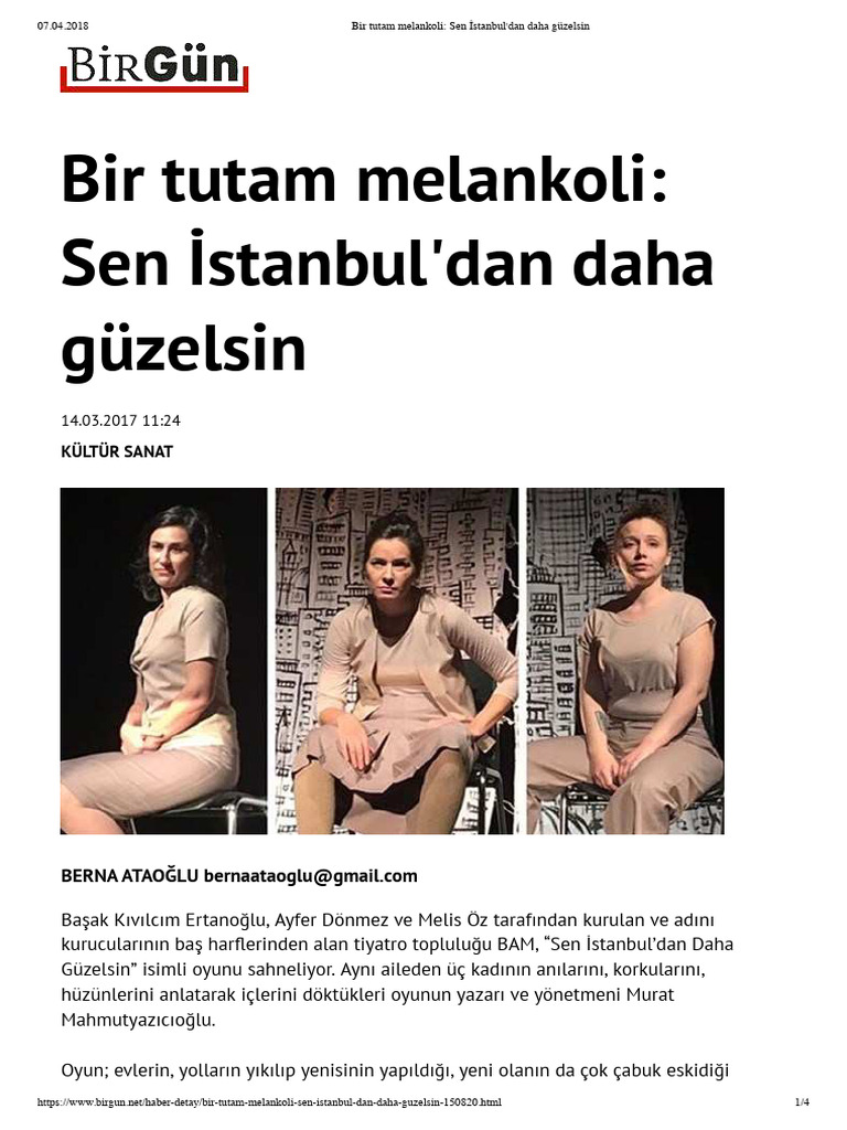 Bir Tutam Melankoli Sen Istanbuldan Daha | PDF