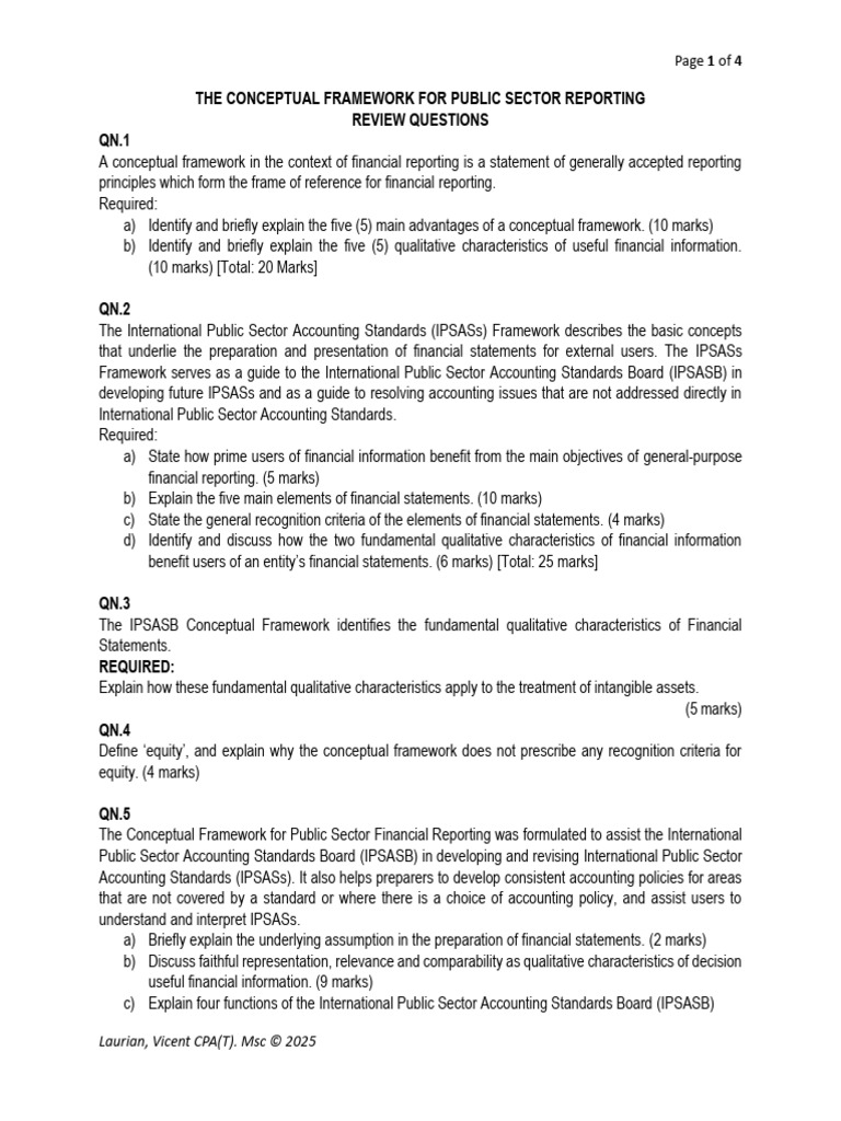 Public Sector Reporting Framework Insights | PDF | Historical Cost ...
