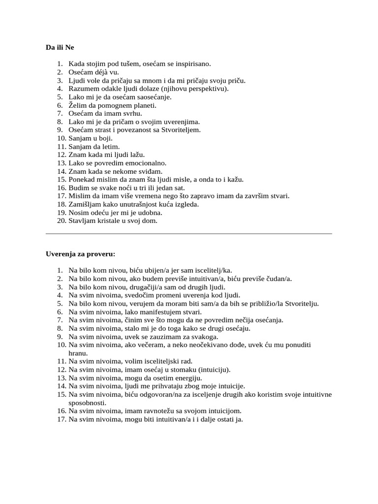 Uverenja Ljubav Prema Sebi | PDF