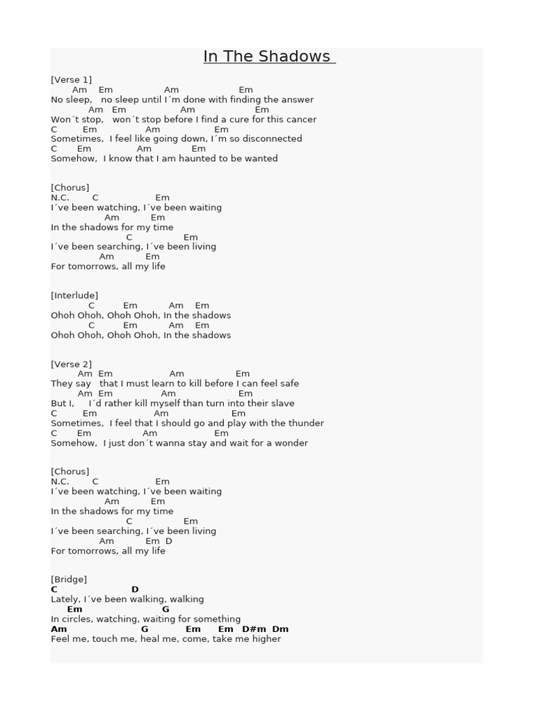 In The Shadows | PDF