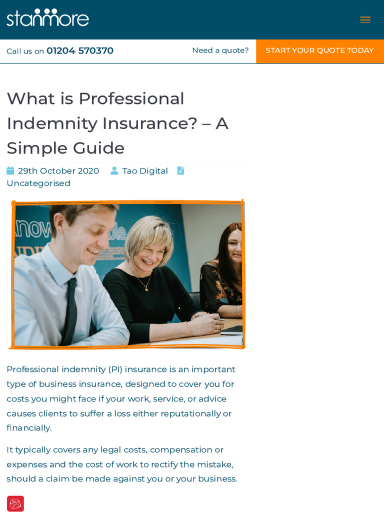 Understanding Professional Indemnity Insurance | PDF | Damages | Insurance