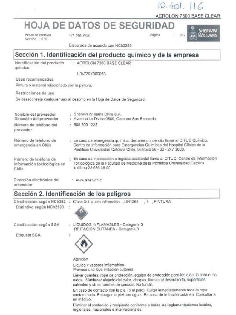 (HDS) - Acrolon - 7300 - Base - Clean - 15 - 05 - 2024 | PDF