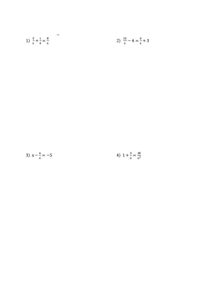 Solving Rational Equations 4 | PDF