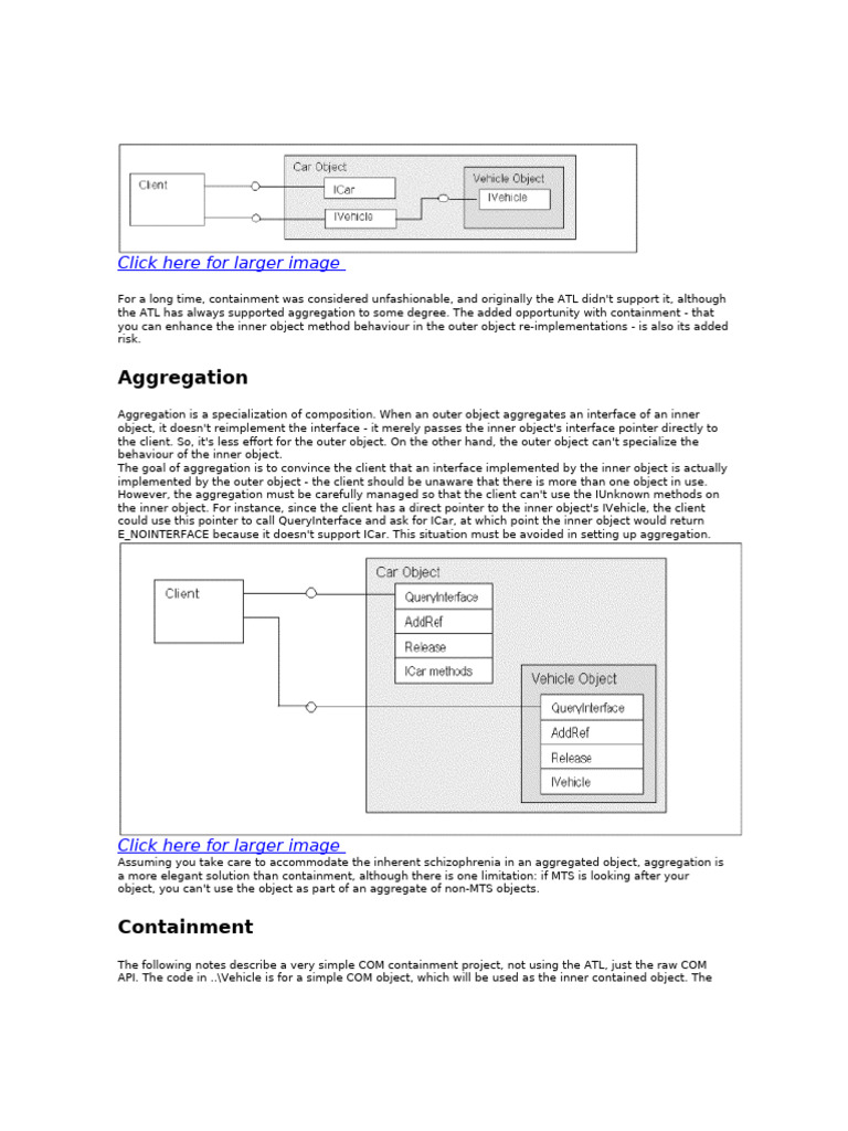 Aggregation And Containment With Source Code Pdf Component Object Model Pointer Computer
