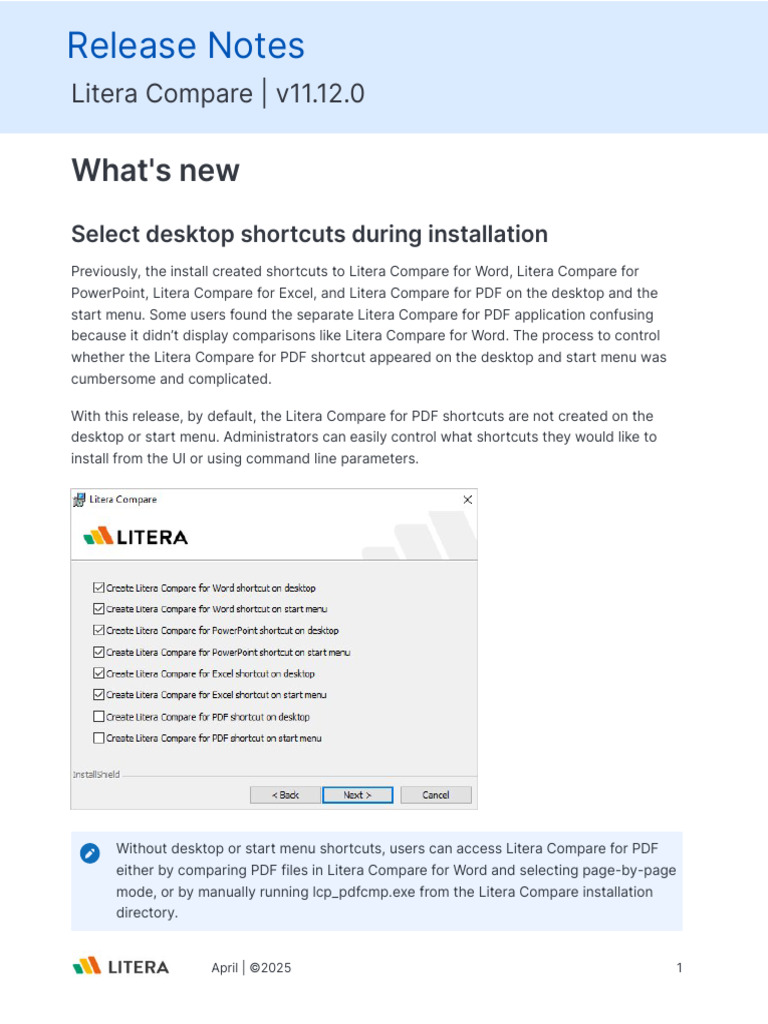 Litera Compare 11.12.0 Release Notes | PDF | Microsoft Word | Microsoft ...