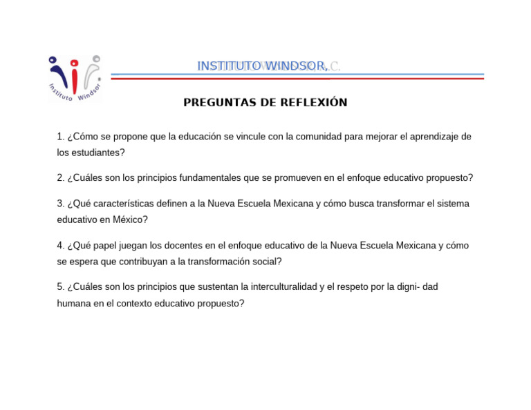 PREGUNTAS DE REFLEXIÓN | PDF
