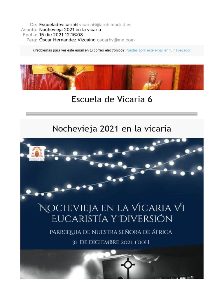 Nochevieja 2021 en la Vicaría | PDF