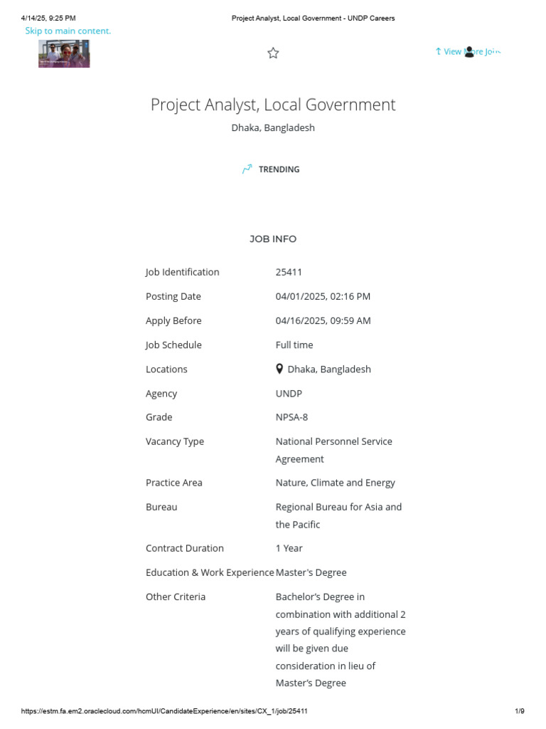 Project Analyst Role in Climate Finance | PDF | Capacity Building ...