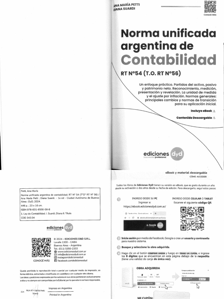 Norma Unificada de Contabilidad - RT N.-54 - Ana Maria Petti | PDF
