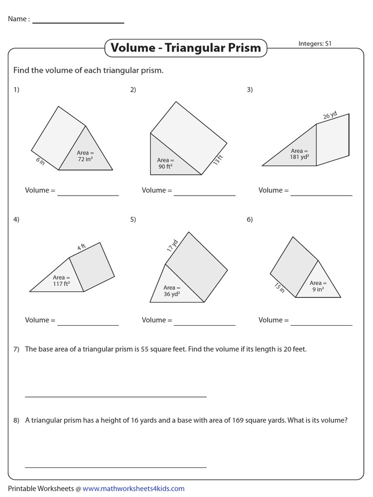 Cross Section Integers 1 | PDF | Area | Volume
