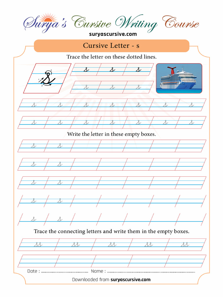 Cursive Small Letter S | PDF