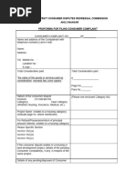 Consumer Complain Format | PDF | Affidavit | Justice