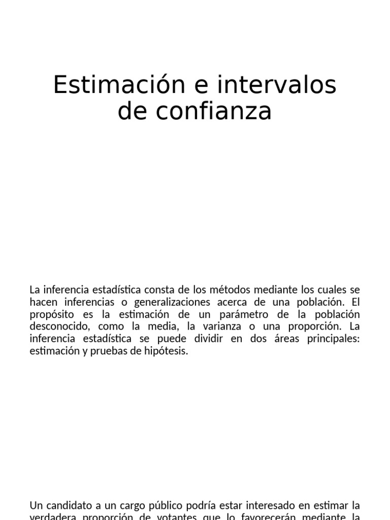 Estimación e Intervalos de Confianza | PDF | Estimador | Teoría de la estimación
