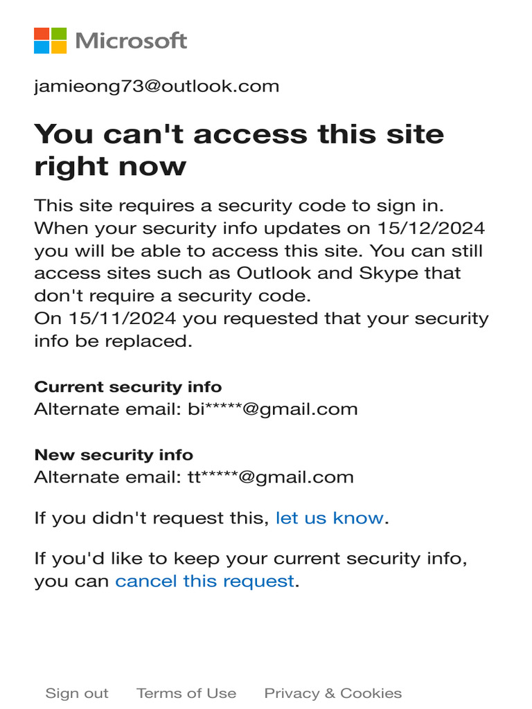 Did You Request A Security Info Change | PDF