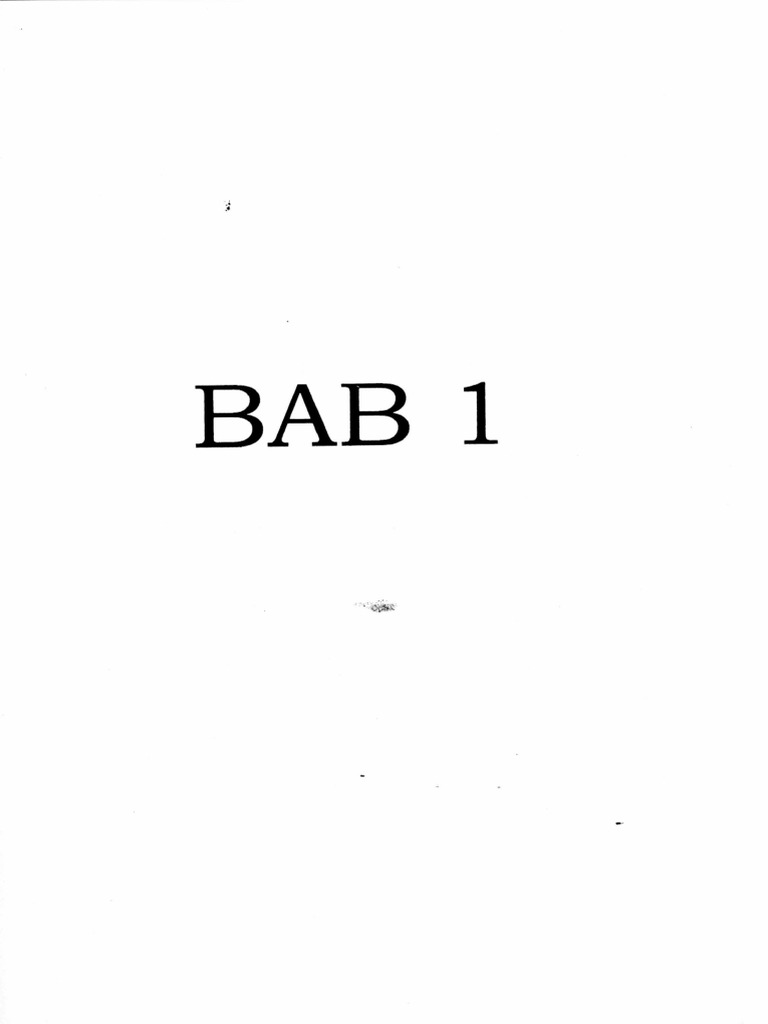 Bab 1 | PDF